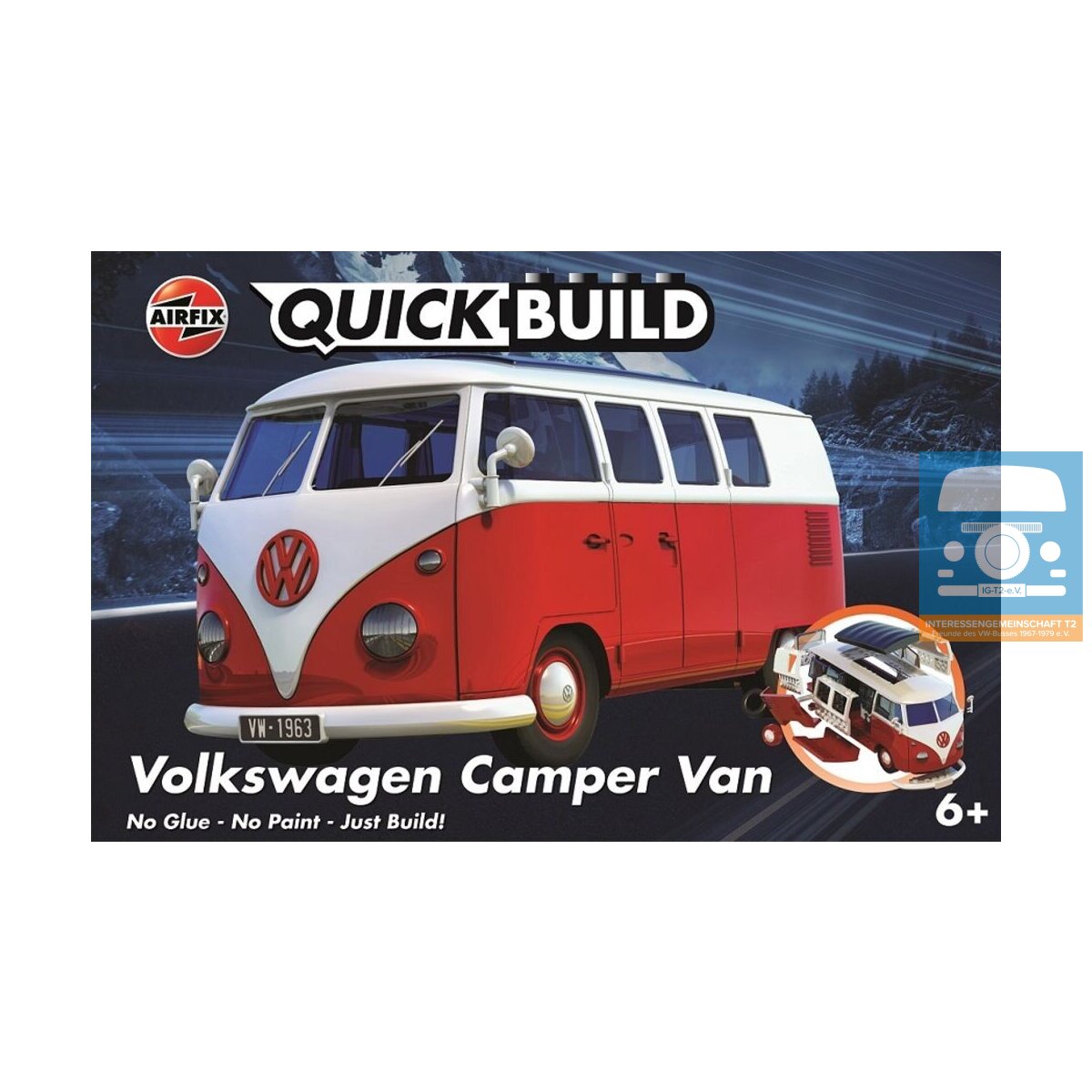 Airfix: QUICKBUILD VW Camper Van rot - VW T2 Bus Bulli - Webshop für ...