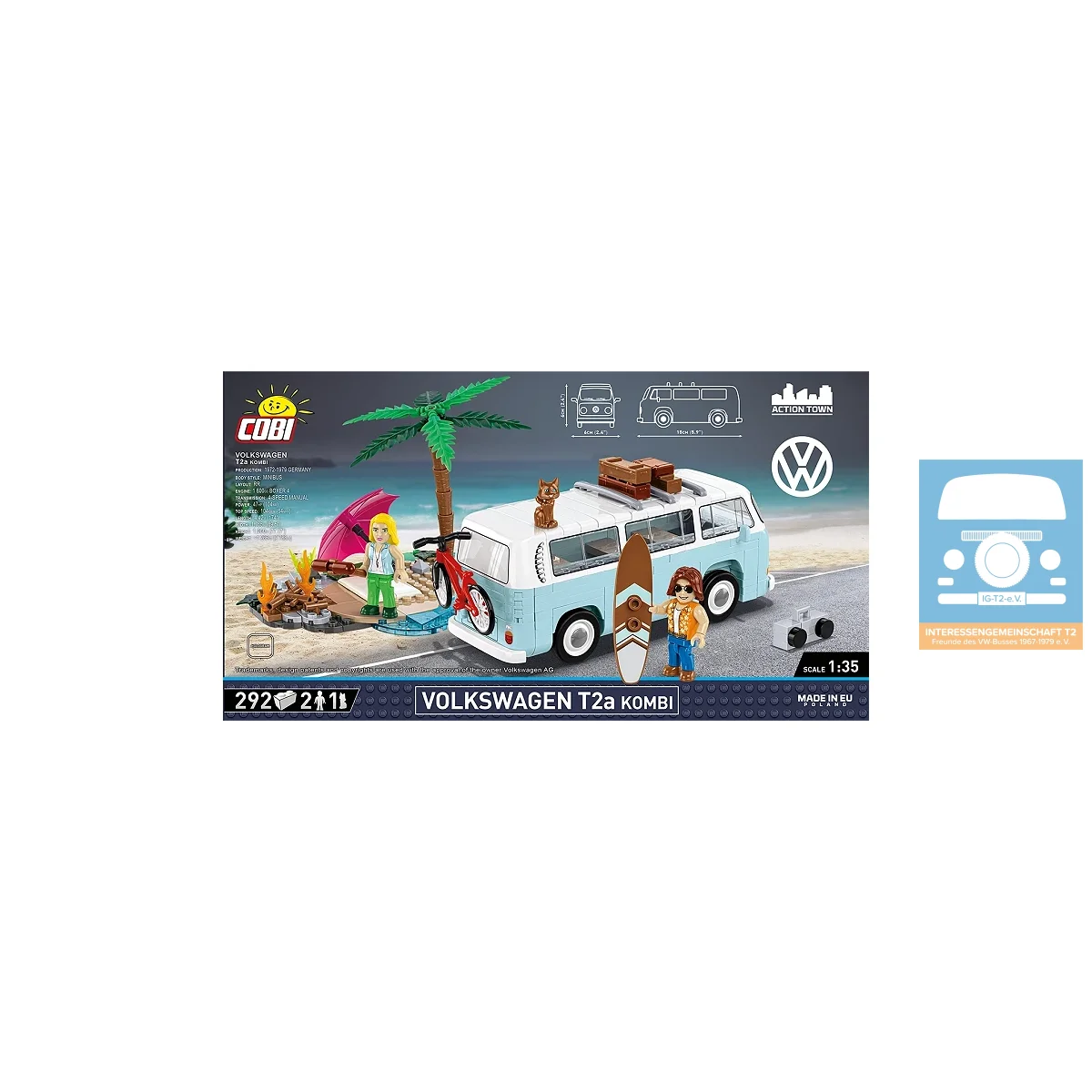 COBI VW T2A Kombi 1:35 302 Teile - VW T2 Shop – Modellautos, Bulli Zu ...
